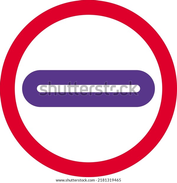 Sin reglas de tráfico de entrada: vector de stock (libre de regalías ...