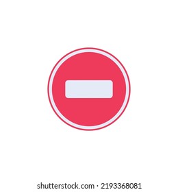 No Entry Traffic Sign Flat Icon Stock Vector (Royalty Free) 2193368081 ...