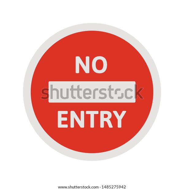 No entry traffic sign. Red stop sign. Do not enter. No way. Vector ...