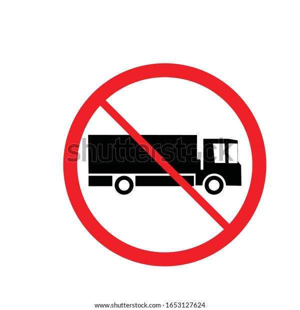 No Entry Truck Vector Isolated On: Vector có sẵn (miễn phí bản quyền ...