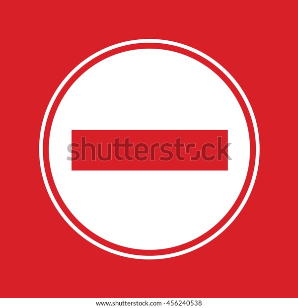 No Entry Vector Sign Red Background Stock Vector (Royalty Free ...