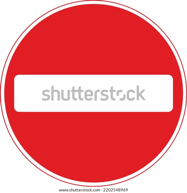No Entry Vehicular Traffic Highway Code Stock Vector (Royalty Free ...