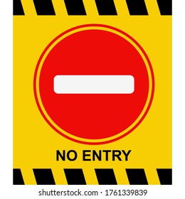 Sin entrada, señal de advertencia en: vector de stock (libre de ...
