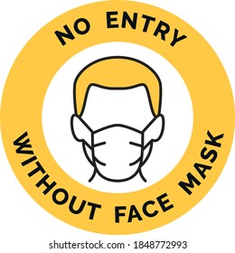 Please Wear Medical Mask Signage Floor Stock Vector (Royalty Free ...