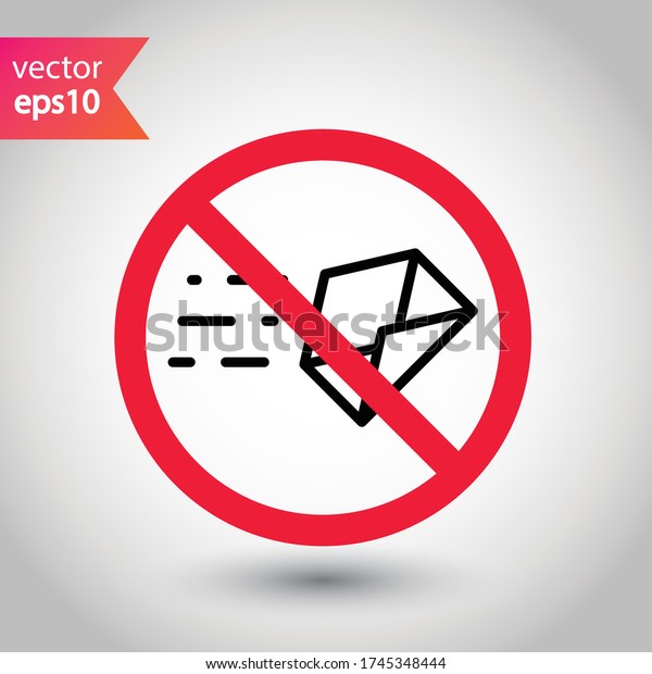 No Envelope Icon Forbidden Mailing Icon Stock Vector (Royalty Free ...