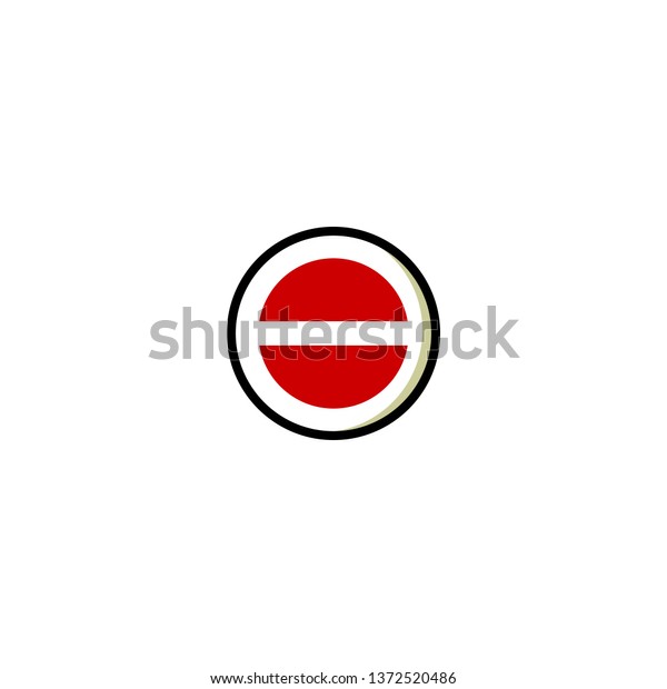 No Etry Isolated On White Background Stock Vector (Royalty Free ...