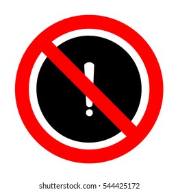 No Exclamation Mark Sign: vector de stock (libre de regalías) 544425175 ...