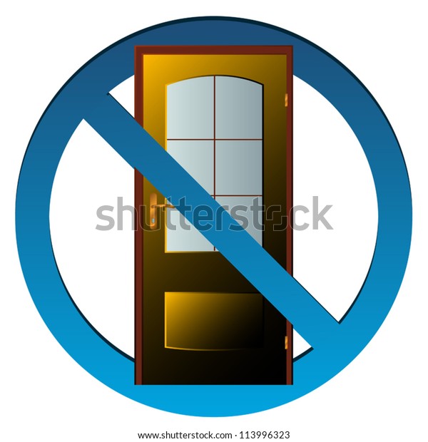 No Exit Icon On White Background Stock Vector (Royalty Free) 113996323 ...