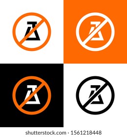 No Experiment Sign Science Forbidden Icon Stock Vector (Royalty Free ...