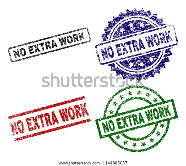 No Extra Work Seal Prints Damaged Stock Vector (Royalty Free ...