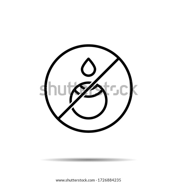 No Eye Drop Water Icon Simple Stock Vector (Royalty Free) 1726884235 ...