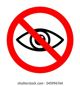 No Eye Sign Illustration Stock Vector (Royalty Free) 545996764 ...