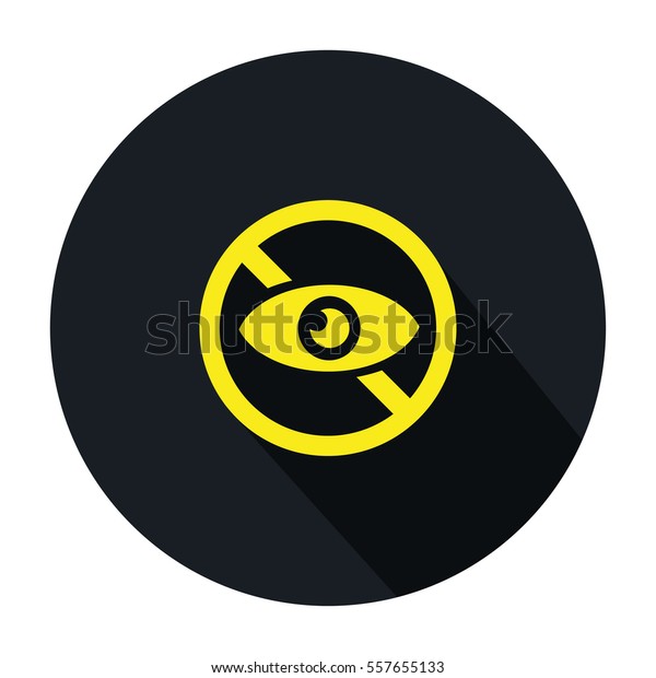 No Eye Sign Illustration Stock Vector (Royalty Free) 557655133 ...