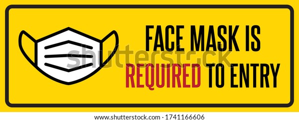 No Face Mask No Entry Sign 库存矢量图（免版税）1741166606