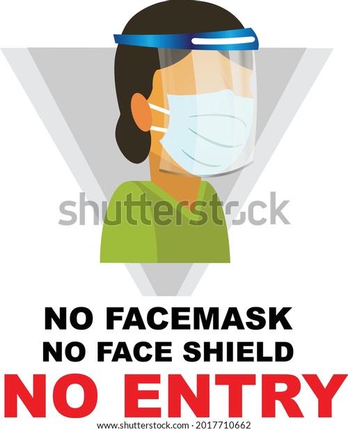 No Face Mask No Entry Vector Stock Vector (Royalty Free) 2017710662 ...