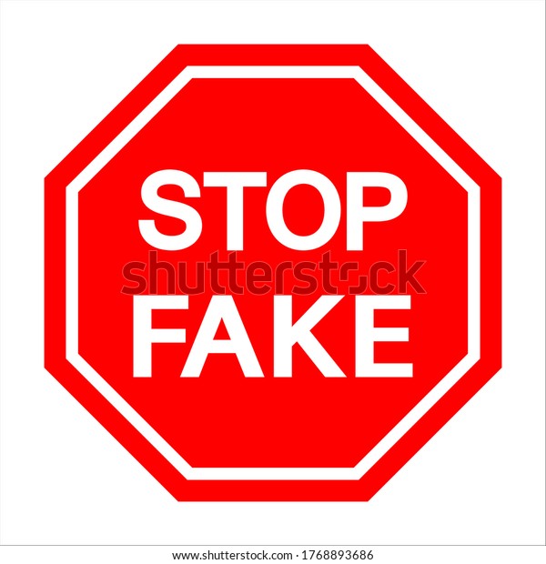 No Fake Symbol Linear Style Sign Stock Vector (Royalty Free) 1768893686 ...