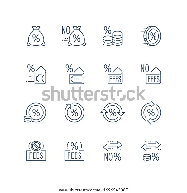 No Fees Sign Zero Commission Low Stock Vector (Royalty Free) 1696543087 ...