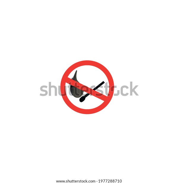No Fire No Access Open Flame Stock Vector (Royalty Free) 1977288710 ...