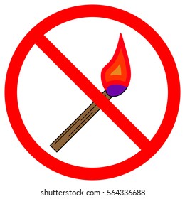 No Fire Allowed Sign Stock Vector (Royalty Free) 564336688
