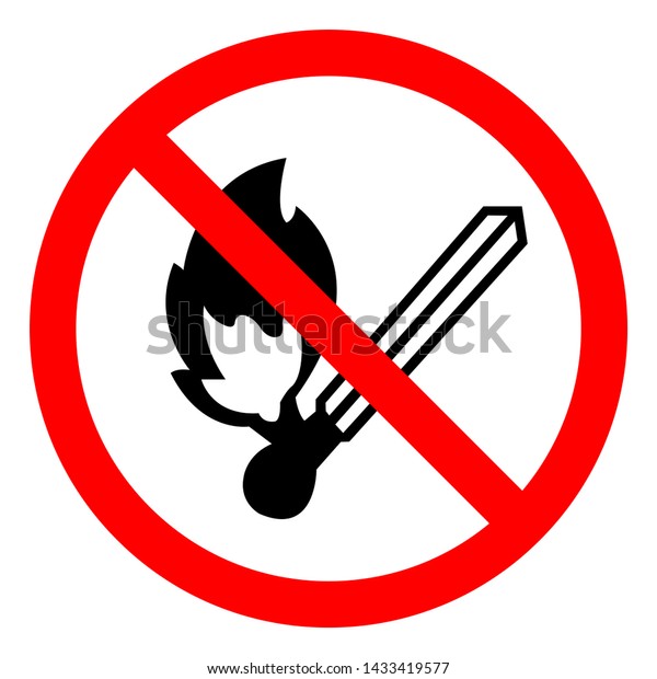 No Fire Ignition Symbol Sign Vector Stock Vector (Royalty Free ...