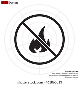 No Fire Sign Icon Stock Vector (Royalty Free) 461865313