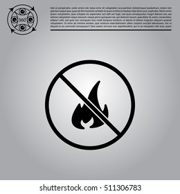 No Fire Sign Icon Stock Vector (Royalty Free) 511306783 | Shutterstock