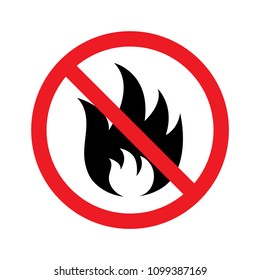 No Fire Sign Danger Sign Vector Stock Vector (Royalty Free) 774568633 ...