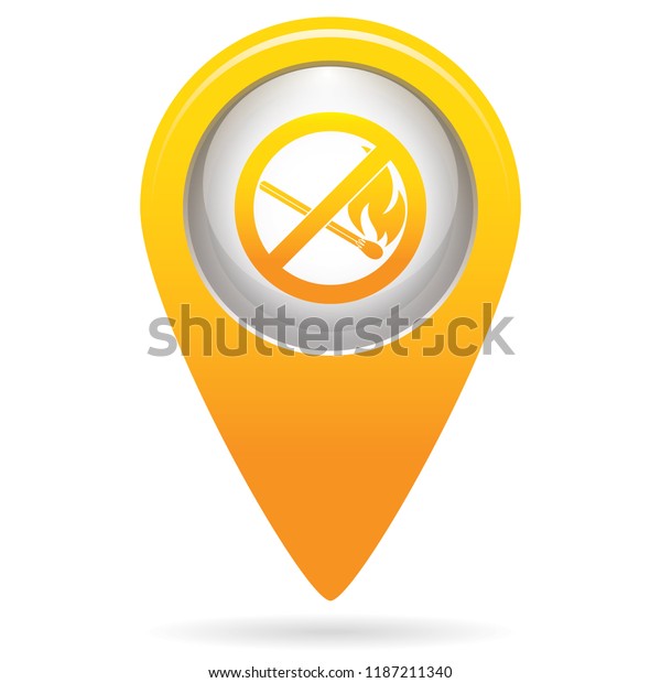 No Fire Sign Prohibition Open Flame Stock Vector (Royalty Free ...