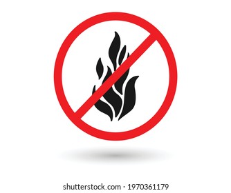 No Fire Vector Sign Icon Symbol Stock Vector (Royalty Free) 1970361179 ...