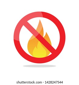 No Fire Vector Sign Vector Illustration Stock Vector (Royalty Free ...