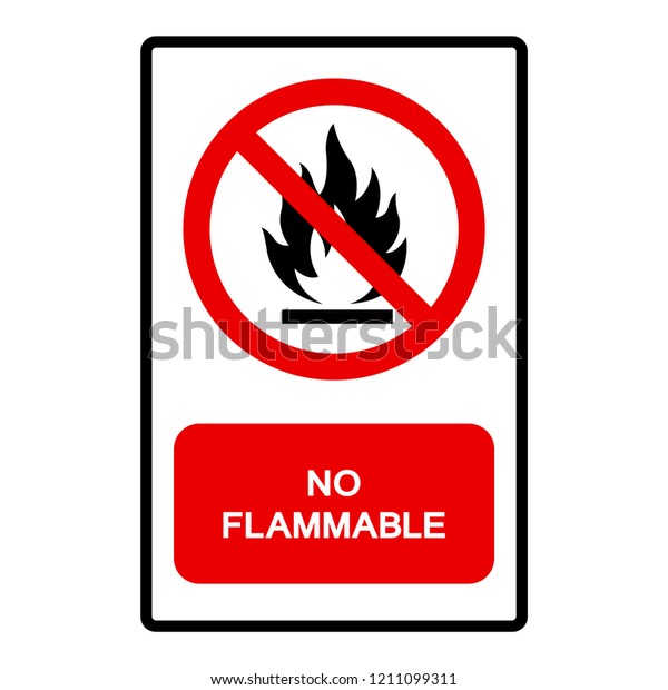 No Flammable Symbol Sign Vector Illustration Stock Vector (Royalty Free ...