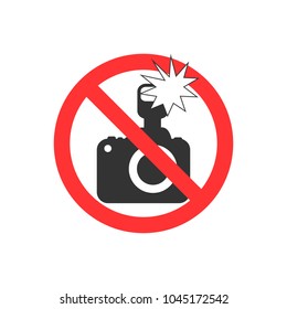 No Flash Photography Sign Vector Illustration Stock Vector (Royalty ...