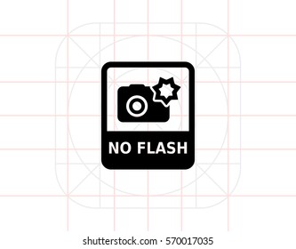 No Flash Sign Icon Stock Vector (Royalty Free) 570017035 | Shutterstock