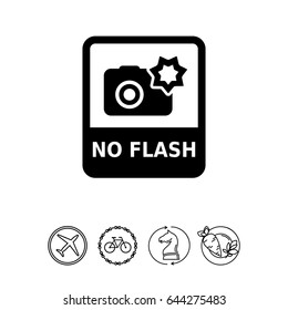 No Flash Sign Icon Stock Vector (Royalty Free) 678763270