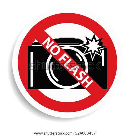 No Flash Sign On White Backgroundvector Stock Vector (Royalty Free ...