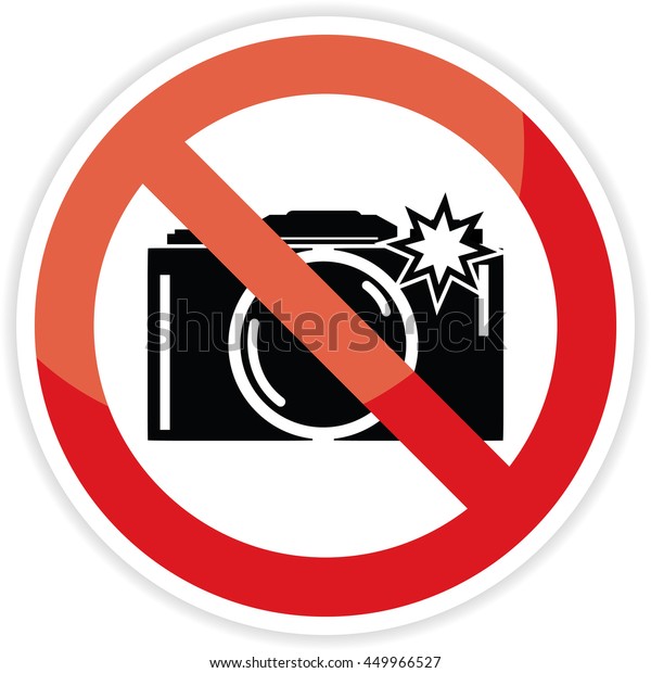 No Flash Sign On White Backgroundvector Stock Vector (Royalty Free ...