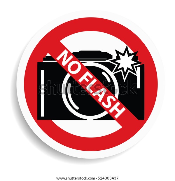 No Flash Sign On White Backgroundvector Stock Vector (Royalty Free ...