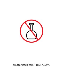 No Flask Sign Symbol Vector Eps Stock Vector (Royalty Free) 1851706690 ...