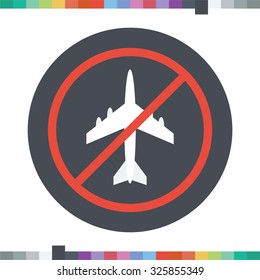 No Flying Icon Stock Vector (Royalty Free) 325855349 | Shutterstock