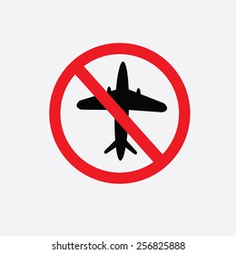 No Flying On White Backgroundprohibit Sign Stock Vector (Royalty Free ...