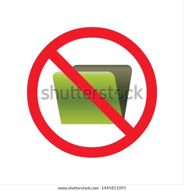 No Folder Icon File Symbol Vector Stock Vector (Royalty Free ...
