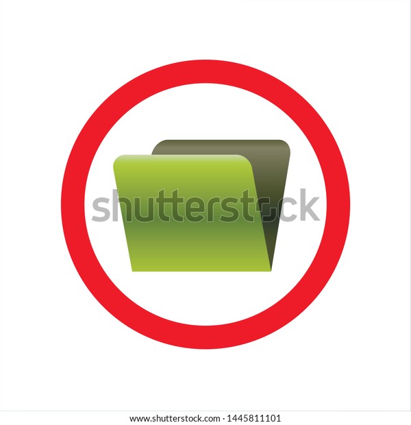 No Folder Icon File Symbol Vector Stock Vector (Royalty Free ...