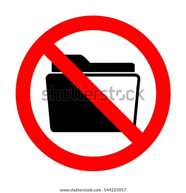 No Folder Sign Illustration Stock Vector (Royalty Free) 544225057 ...