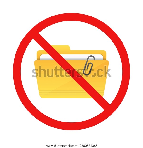 No Folder Sign On White Background Stock Vector (Royalty Free ...