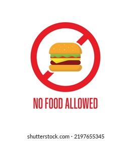 No Food Allowed Sign Vector Icon Stock Vector (Royalty Free) 2197655345 ...