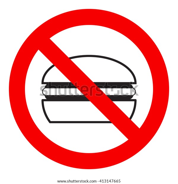 No Food Allowed Symbol Isolated On Stock Vector (Royalty Free) 413147665