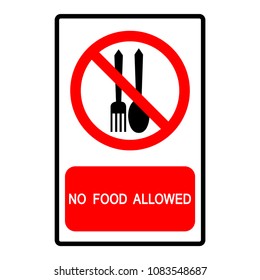No Food Allowed Symbol Vector Illustration Stock Vector (Royalty Free ...