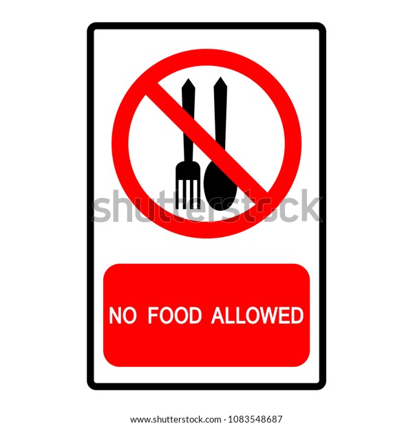 No Food Allowed Symbol Vector Illustration Stock Vector (Royalty Free ...