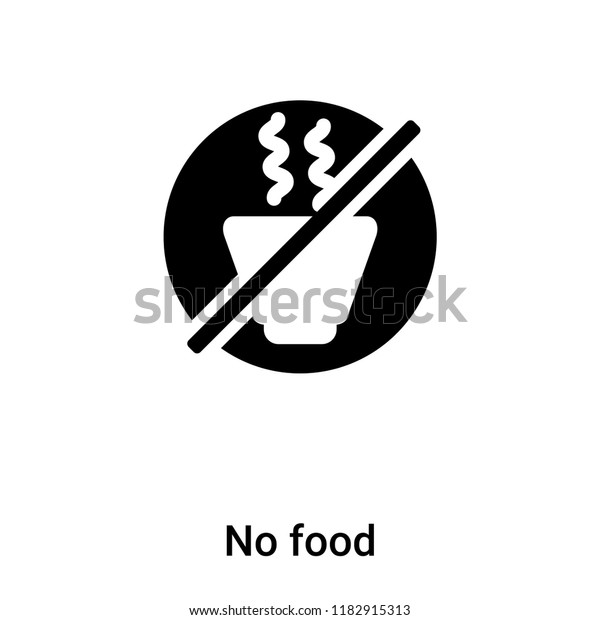 No Food Icon Vector Isolated On Stock Vector (Royalty Free) 1182915313 ...