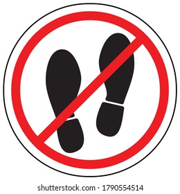 No Foot Allowed This Area Symbol Stock Vector (Royalty Free) 1790554514